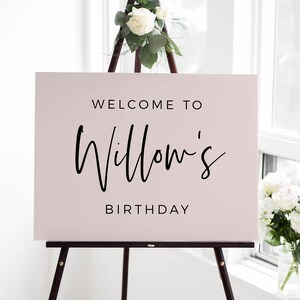 Editable Birthday Welcome Sign Birthday Welcome Poster INSTANT - Etsy ...