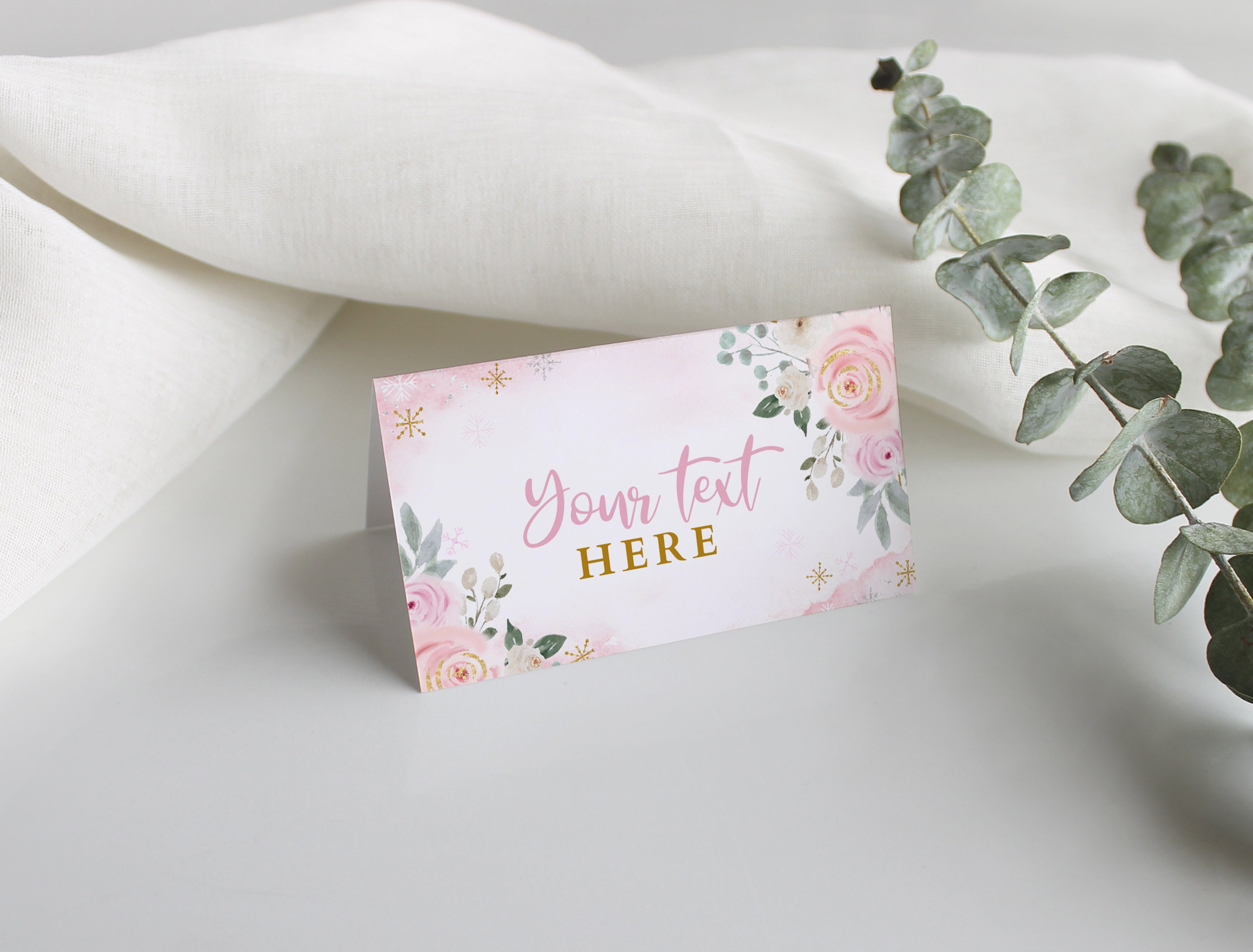 Editable Place Card Template, Printable Instant Download Blush Pastel ...