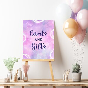 Galaxy Party Sign, Outer Space Cards & Gifts Galactic Girls 8x10 ...