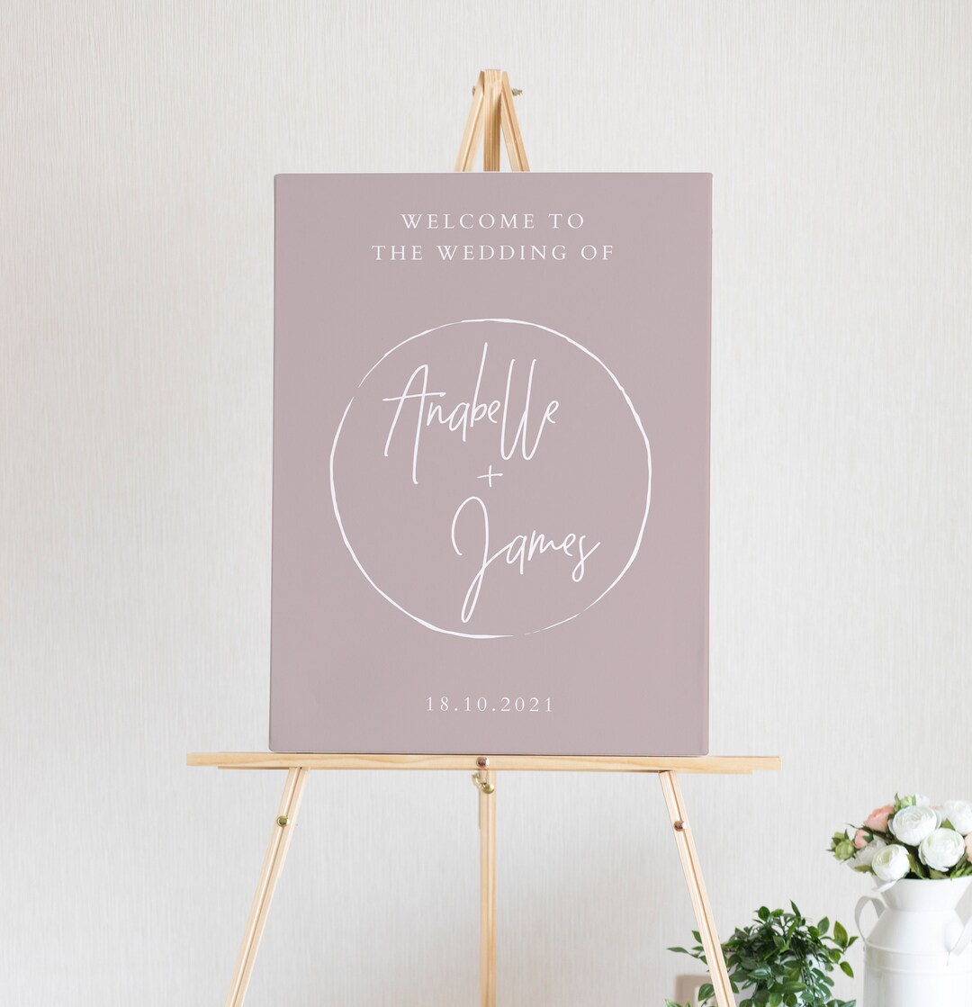 Elegant Welcome to Our Wedding Sign Template, Welcome Wedding Poster ...