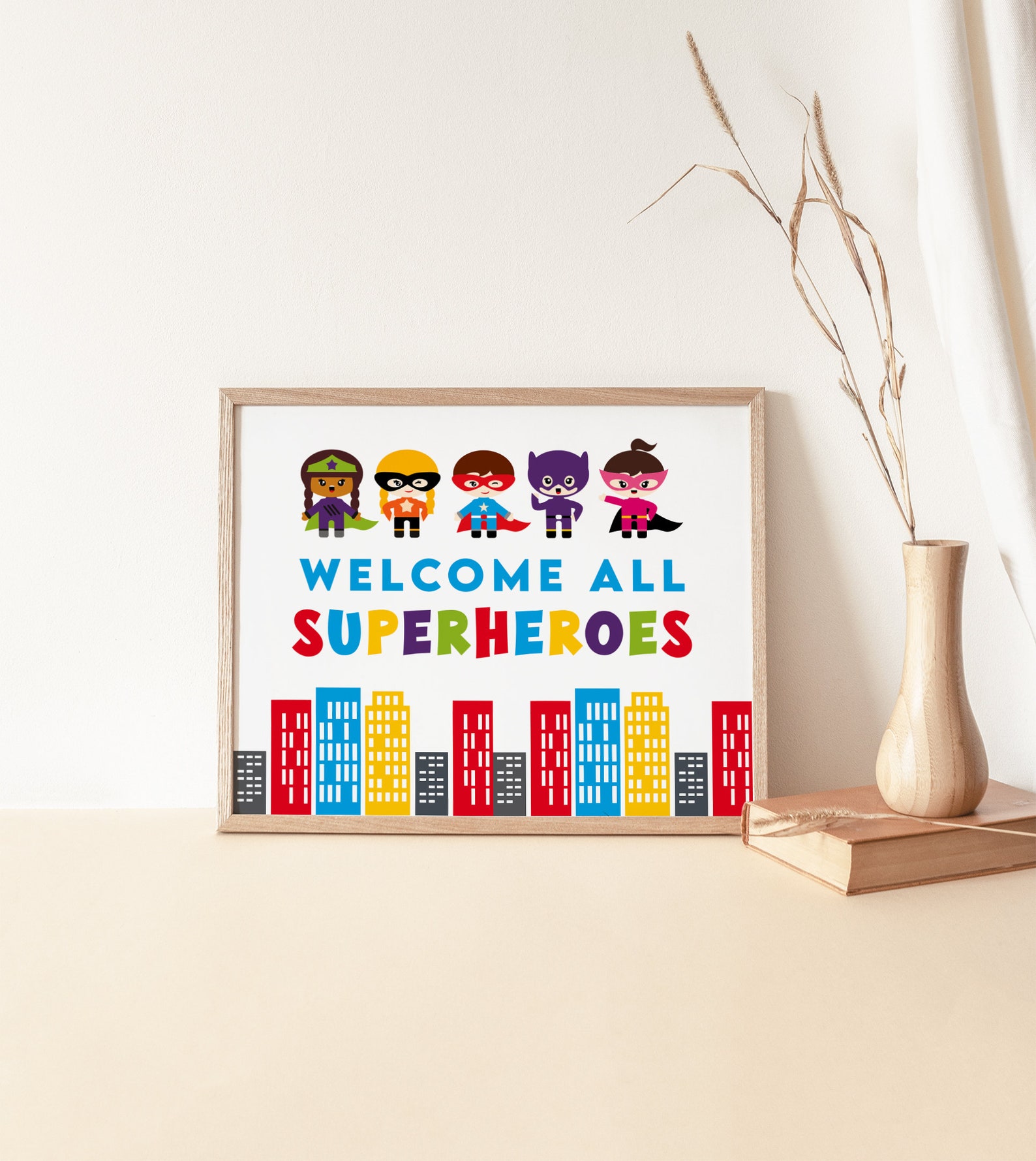Welcome All Superheroes Sign - Editable & Printable Party Table ...