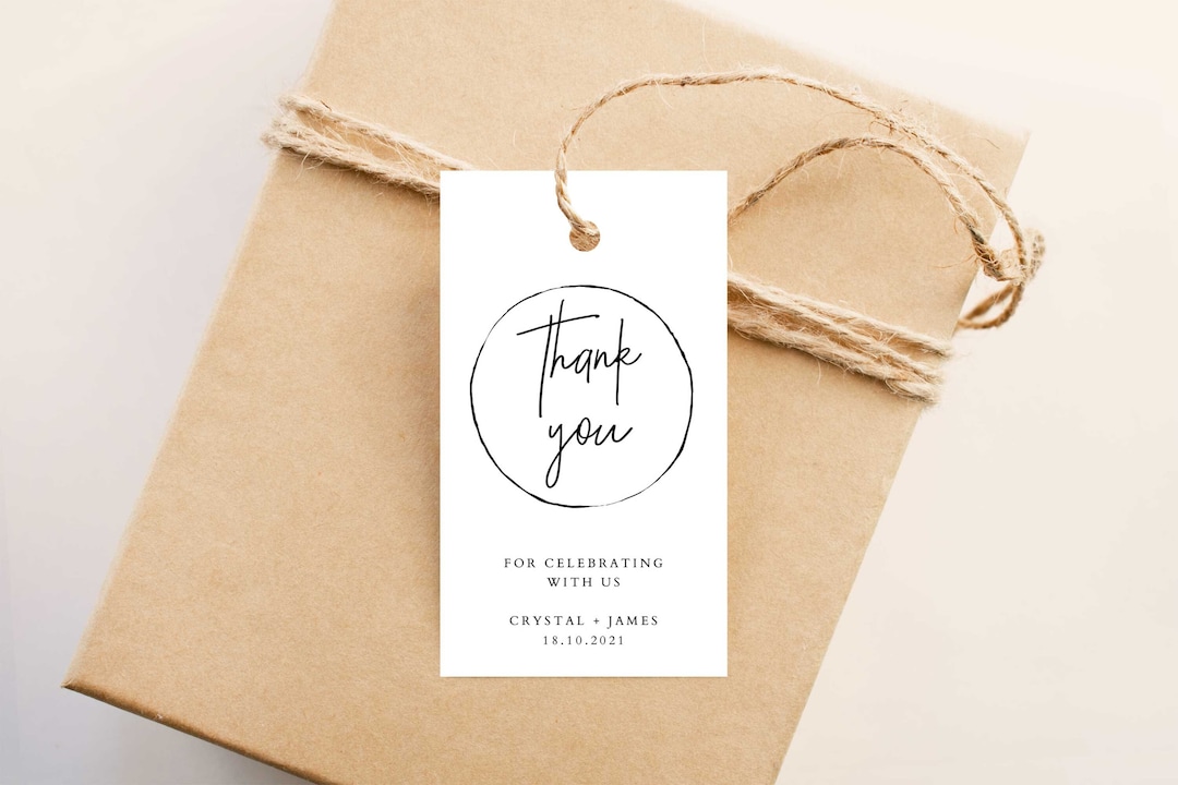 Thank You Tags Editable Template, Instant Download Printable Minimalist ...