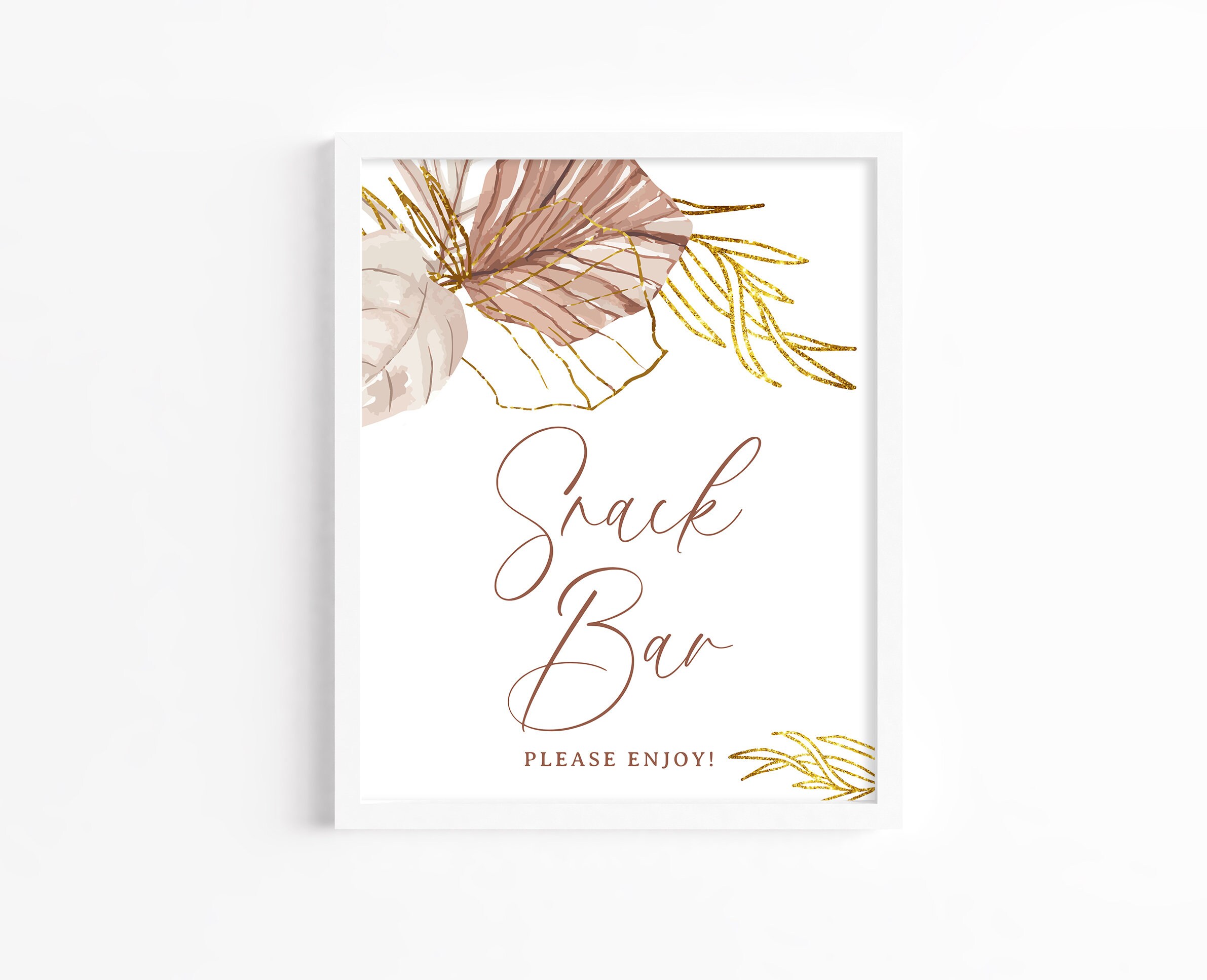 Boho Birthday Snack Bar Table Sign, Editable Printable Instant Download ...
