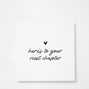 Good Luck Card, Personalised New Chapter Greeting Card Printable ...