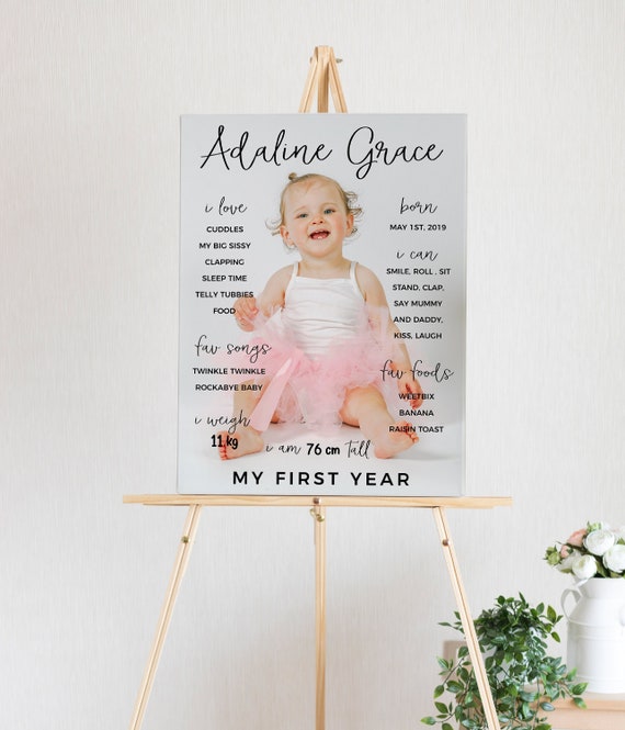 Printable 1st Birthday Board