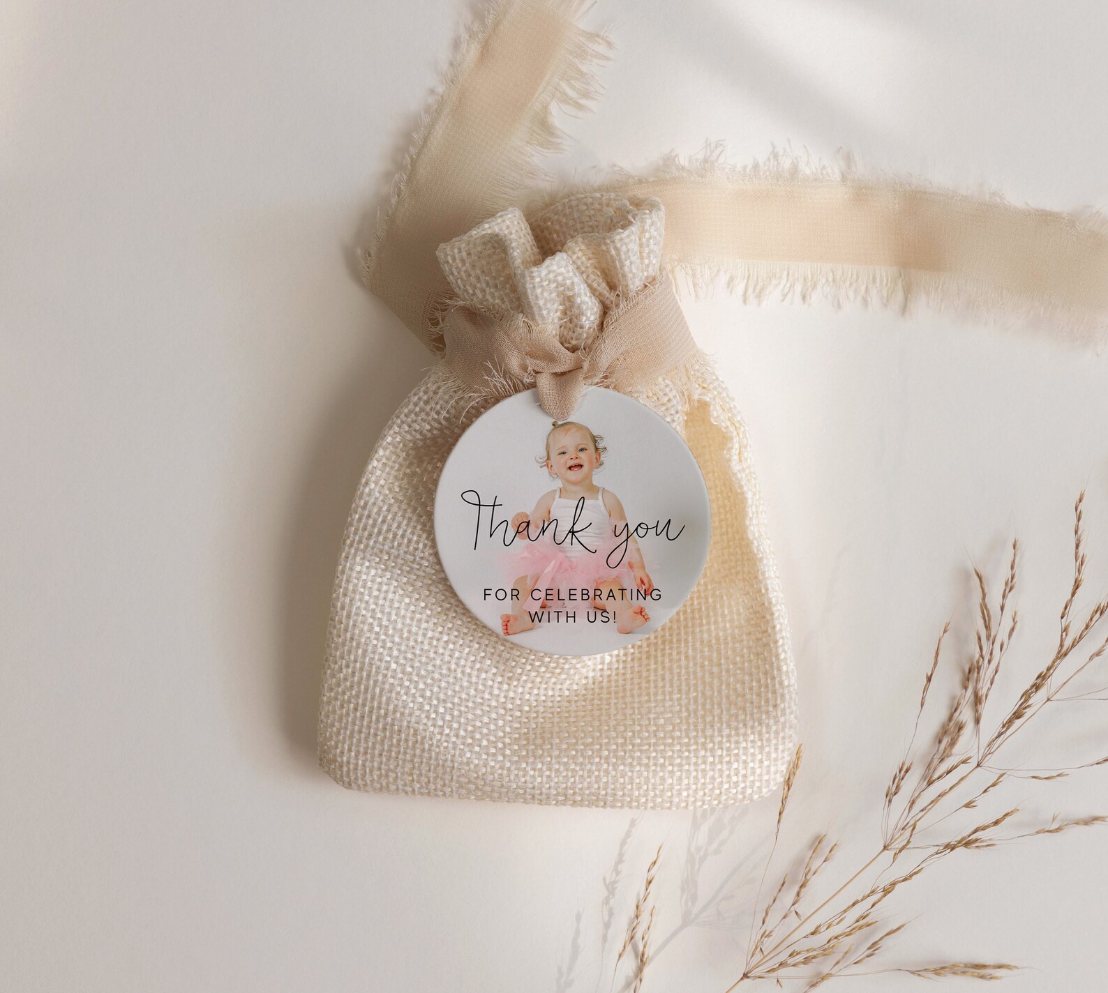 Editable Thank You Tag Birthday Party Favor Tag Photo Birthday - Etsy