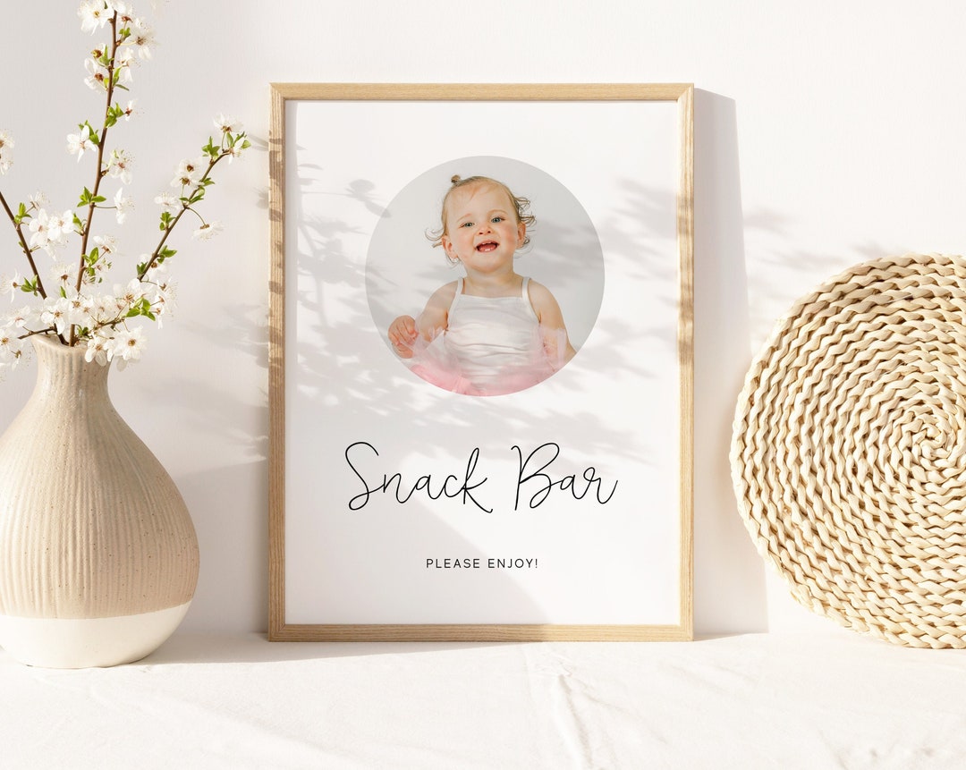 Snack Bar Sign INSTANT DOWNLOAD Take a Treat Baby Shower Sign Favor ...