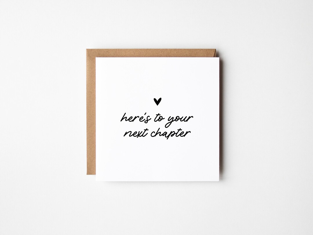Good Luck Card, Personalised New Chapter Greeting Card Printable ...