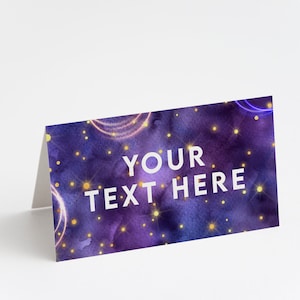 Galaxy Place Cards Template, Outer Space Editable Printable, Instant ...