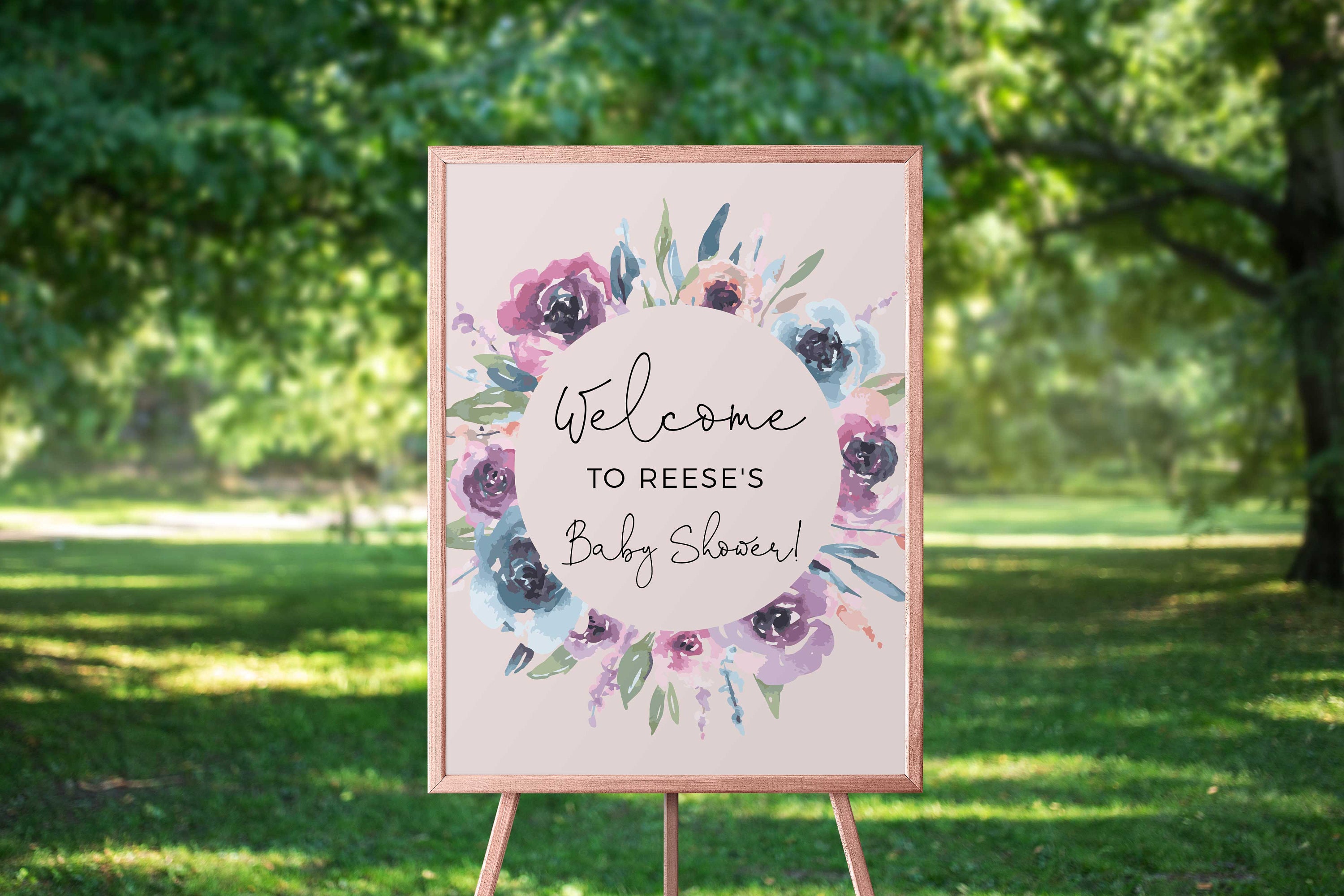Editable Baby Shower Welcome Sign Baby Shower Welcome Poster INSTANT ...
