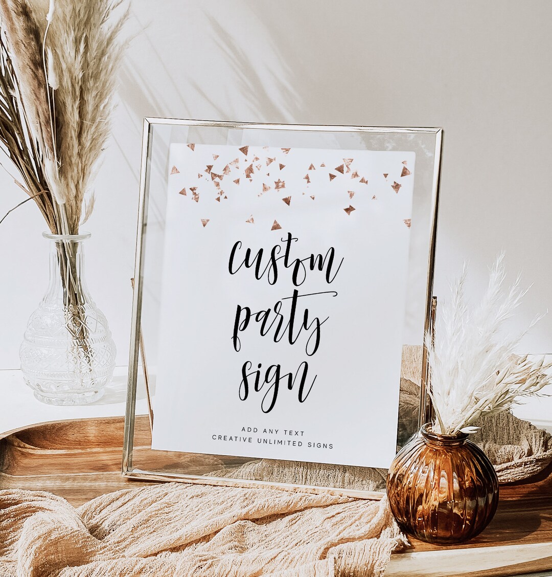 Custom Party Sign INSTANT DOWNLOAD Printable Birthday Party Table Sign ...