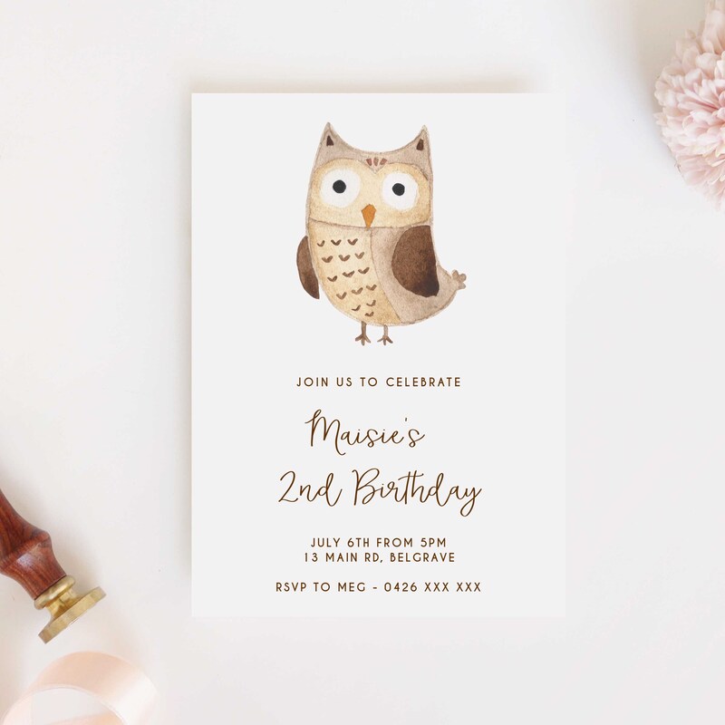 Owl Invites - Etsy