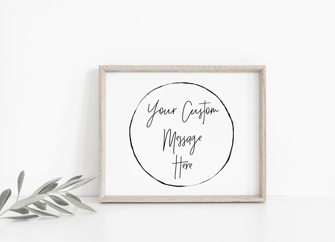 Custom Script Sign Editable Template, Instant Download Printable Modern ...