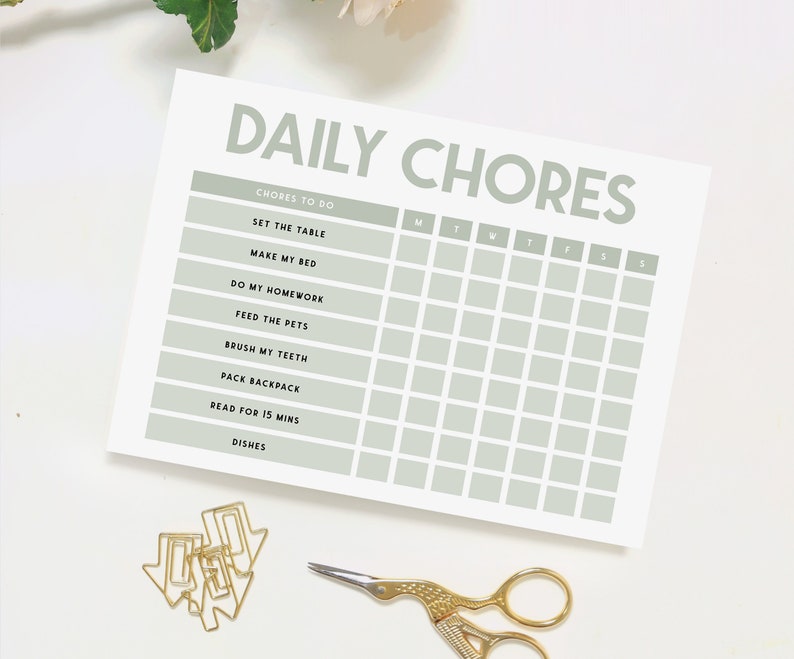 Kids Rewards Chart, Modern Fun Editable Printable Instant Download ...