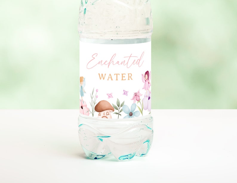 Water Bottle Label, Editable Printable Instant Download Enchanted Water ...