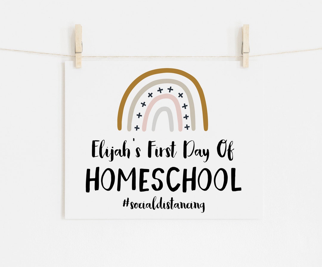First Day of Homeschool Sign, INSTANT DOWNLOAD Back to School Sign ...