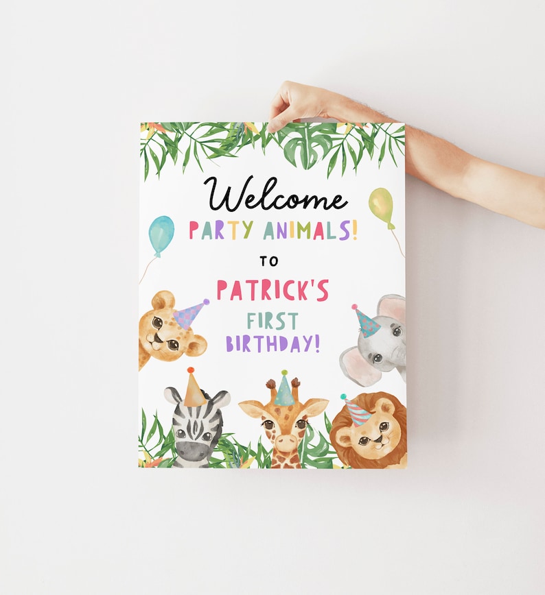 Editable Safari Welcome Sign Template, Jungle Welcome Sign, Safari ...
