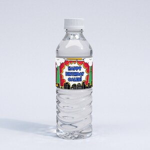 Water Bottle Label, Superhero Comic Book Kids Boys Party Decor Editable ...