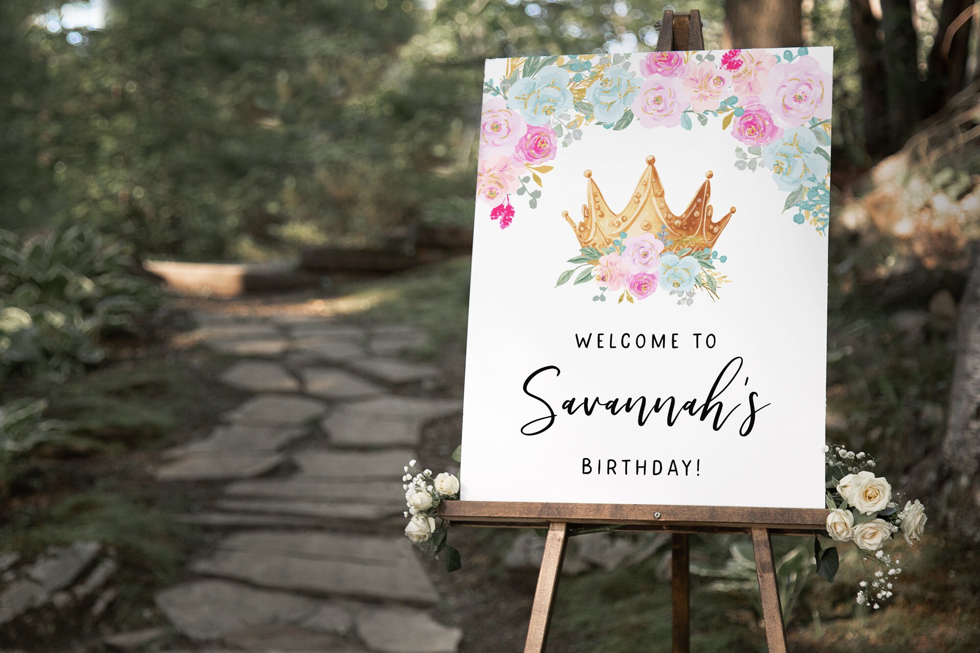 Princess Welcome Sign Editable Princess Birthday Party Pink - Etsy ...