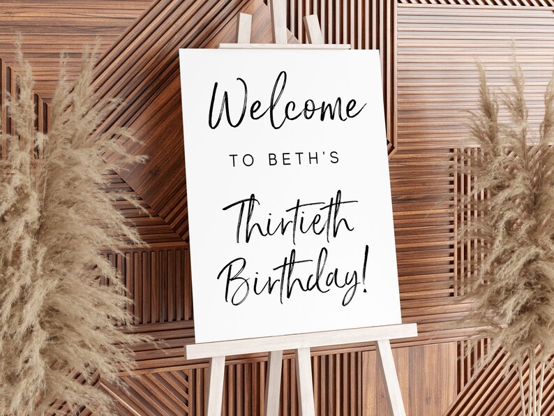 Editable Birthday Welcome Sign Birthday Welcome Poster INSTANT - Etsy