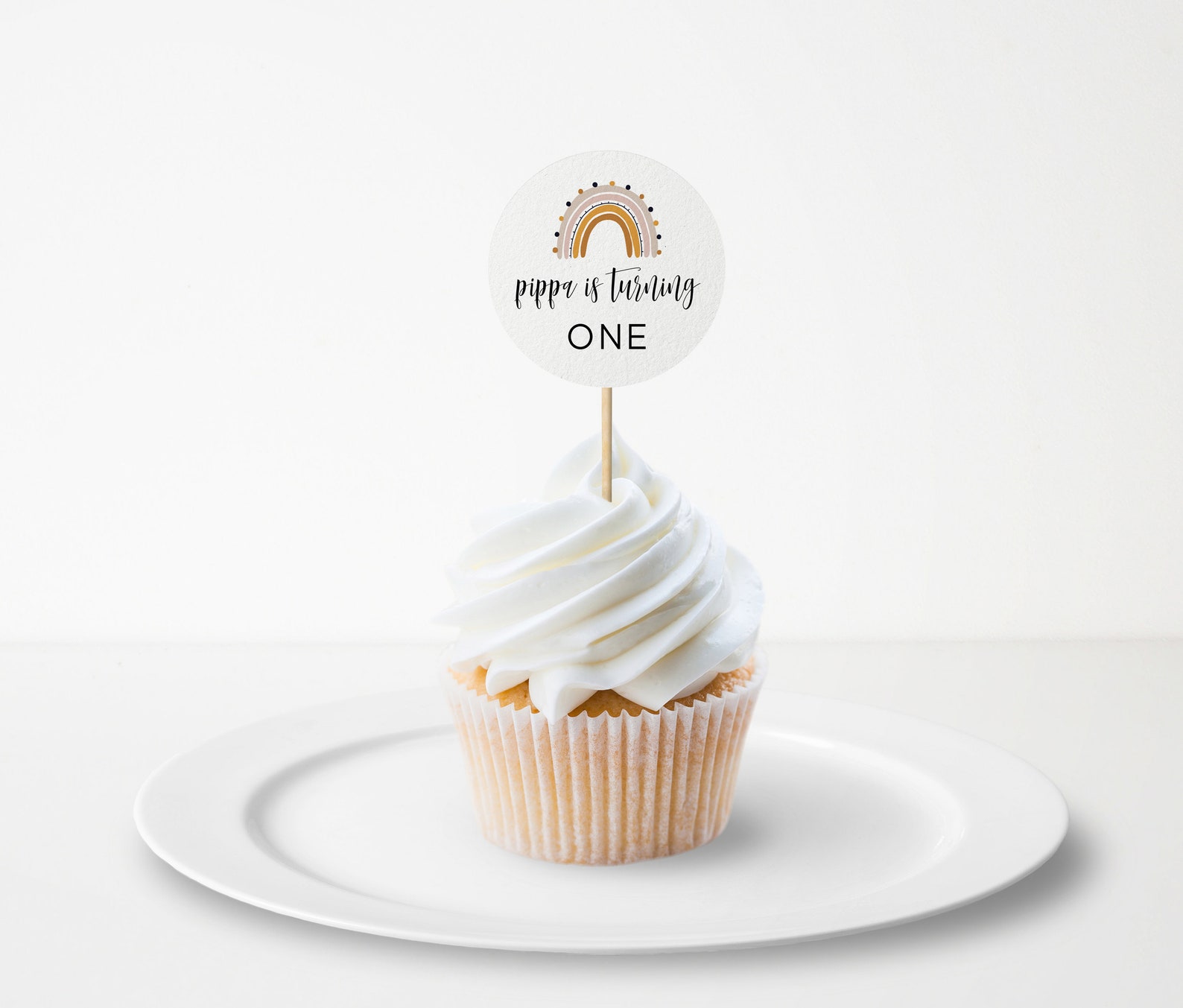 Editable Cupcake Toppers Printable Rainbow Cupcake Topper - Etsy