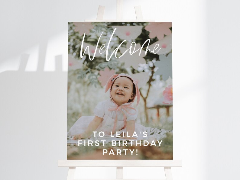 Editable Birthday Welcome Sign Photo Birthday Welcome Poster - Etsy