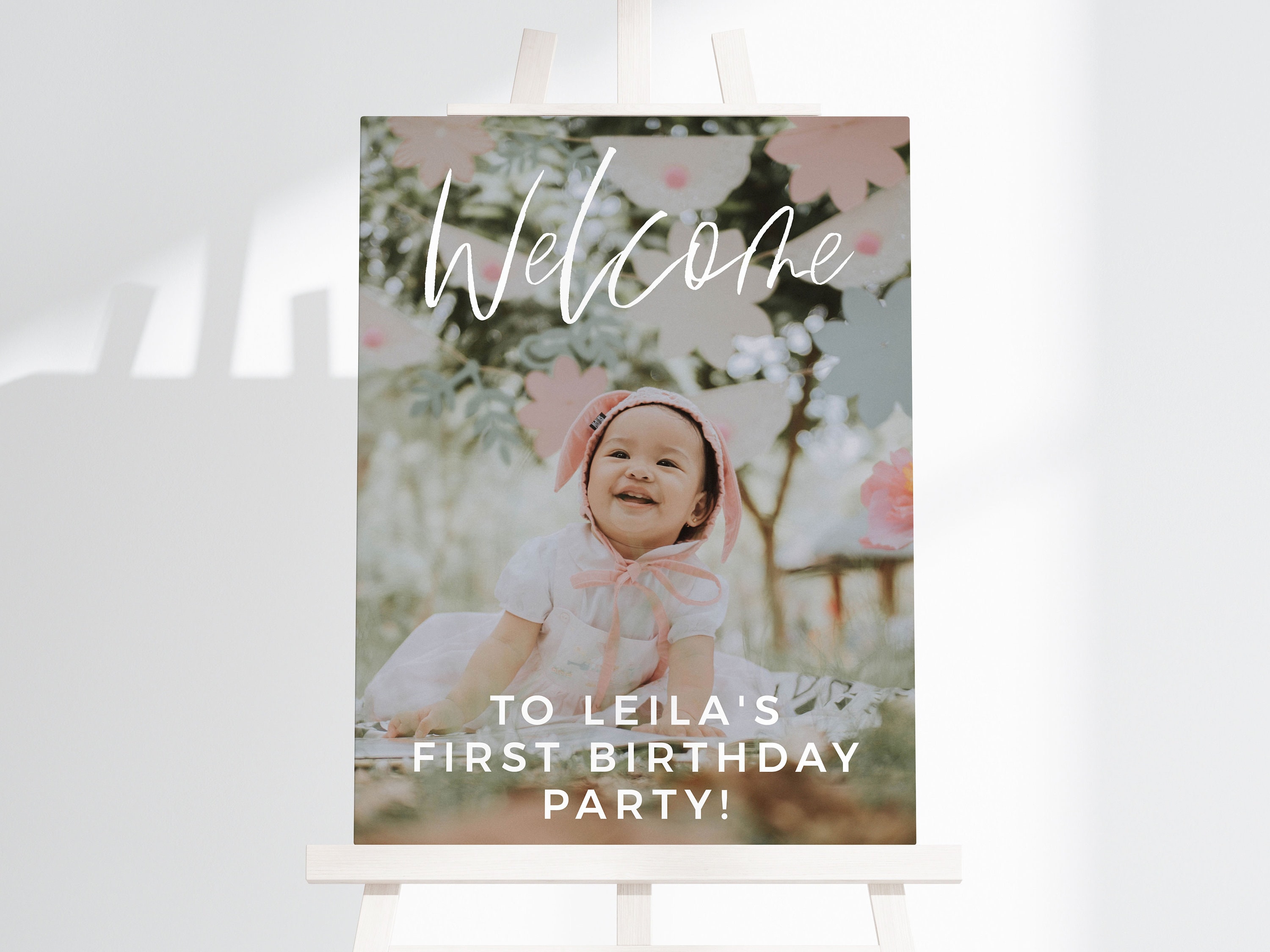 Editable Birthday Welcome Sign Photo Birthday Welcome Poster INSTANT ...