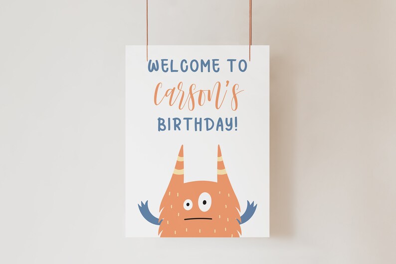 Editable Birthday Welcome Sign Birthday Welcome Poster INSTANT - Etsy