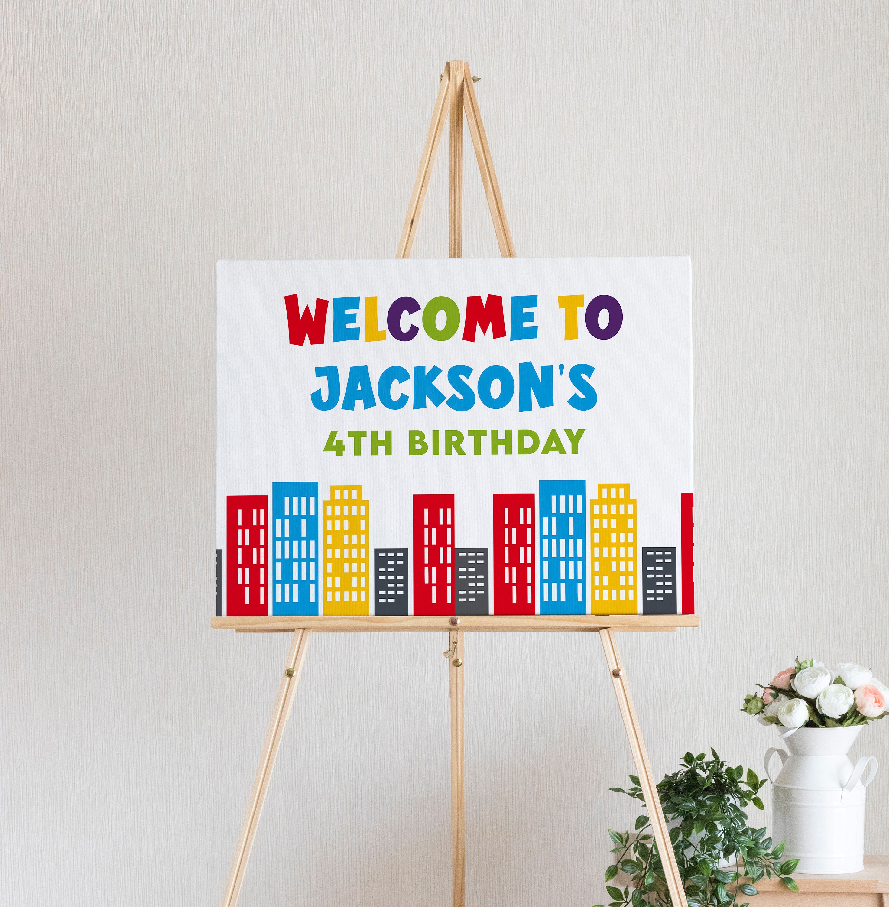 Superhero Welcome Sign, Editable Boys Birthday Party Comic Book Theme ...