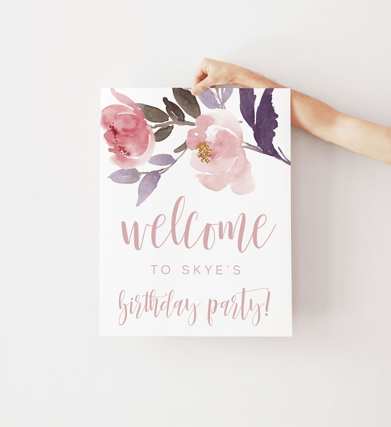 Editable Birthday Welcome Sign Birthday Welcome Poster INSTANT - Etsy