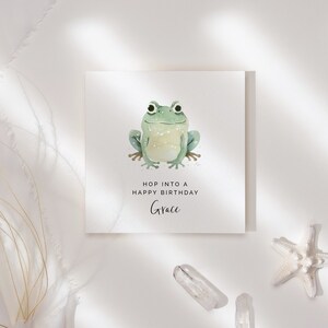 Editable Birthday Card Template, DIY Printable Cute Frog Toad ...