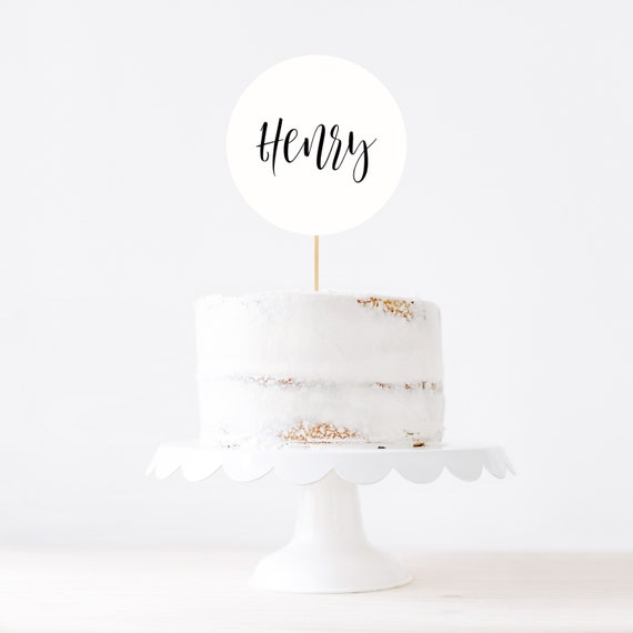 Editable Cake Toppers Simple Printable Cake Topper Template Etsy