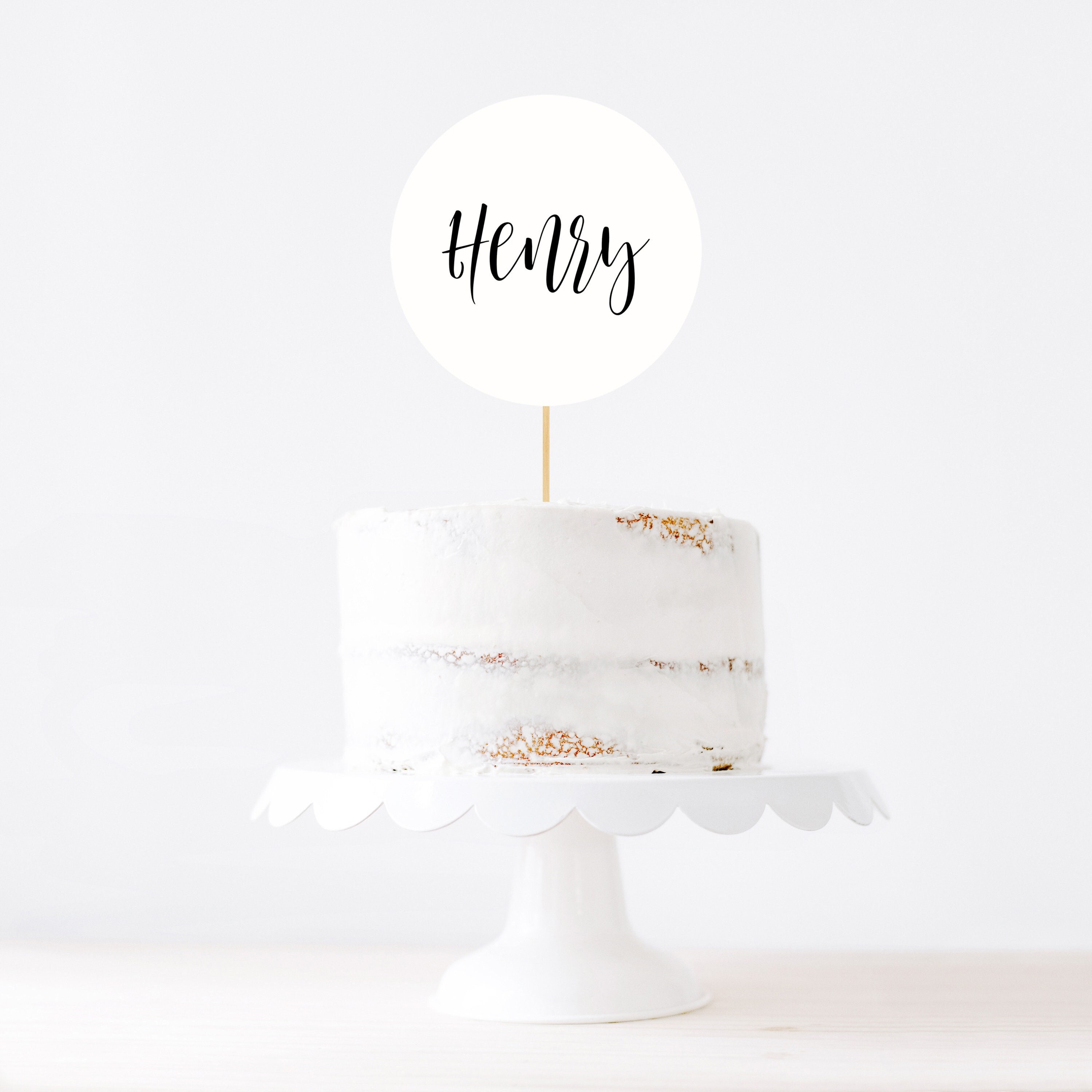 Editable Cake Toppers Simple Printable Cake Topper Template - Etsy ...
