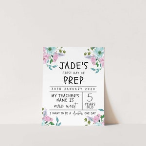 First Day of Prep Sign, Printable First Day Sign, Editable Back to ...