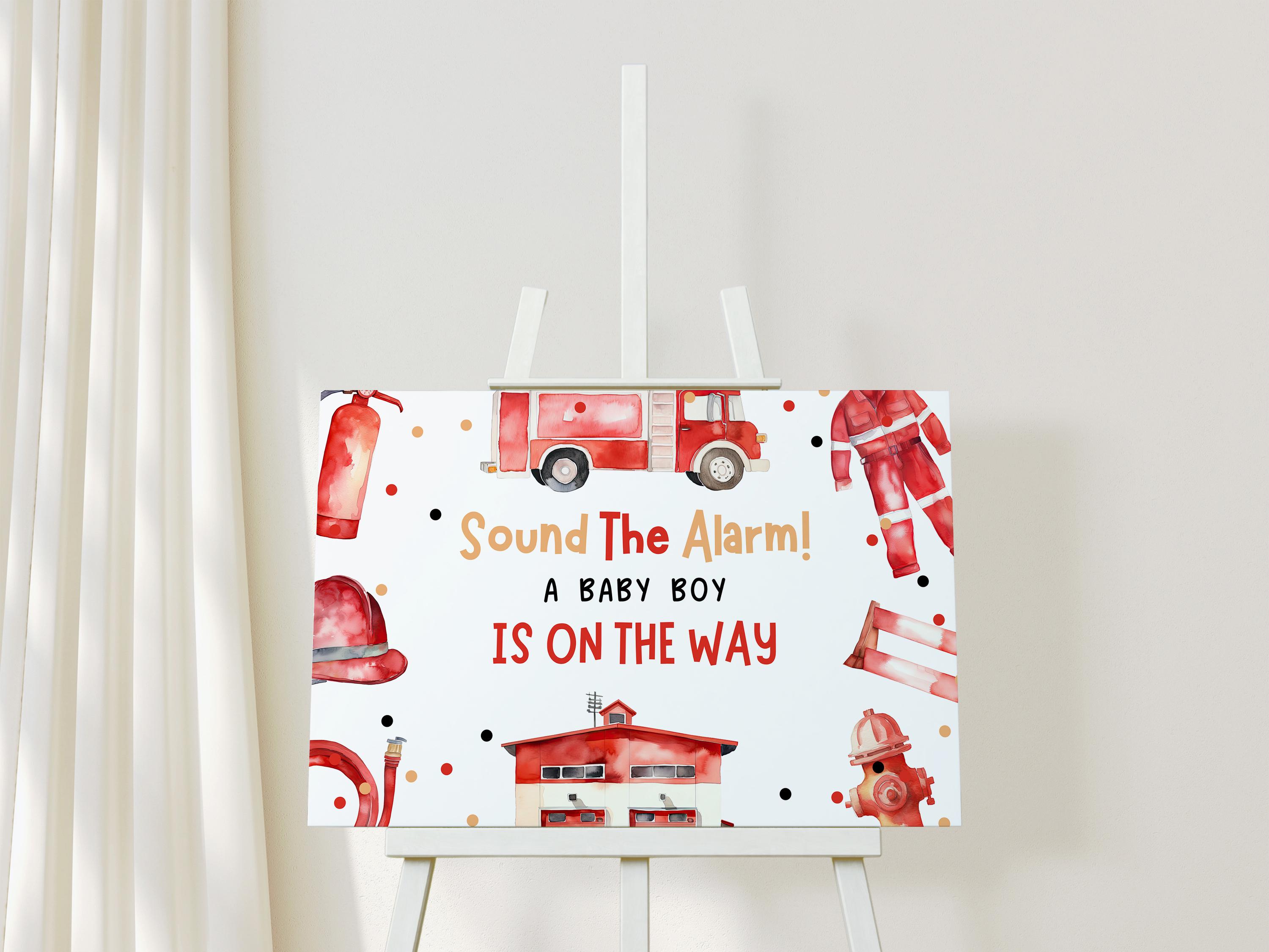 Fireman Welcome Sign, Editable Template Printable Instant Download ...