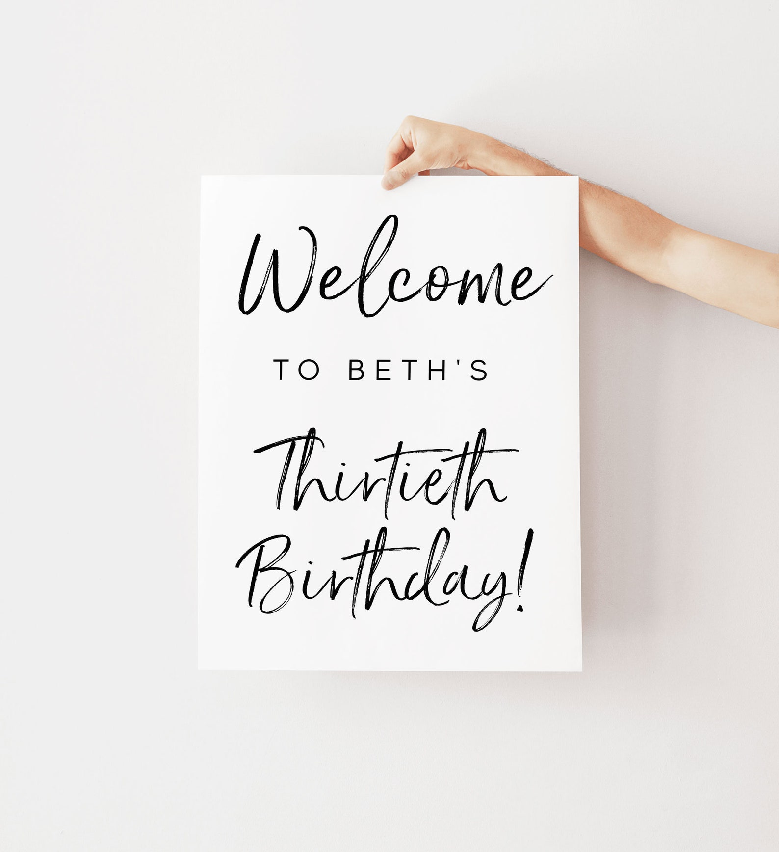 Editable Birthday Welcome Sign Birthday Welcome Poster INSTANT - Etsy