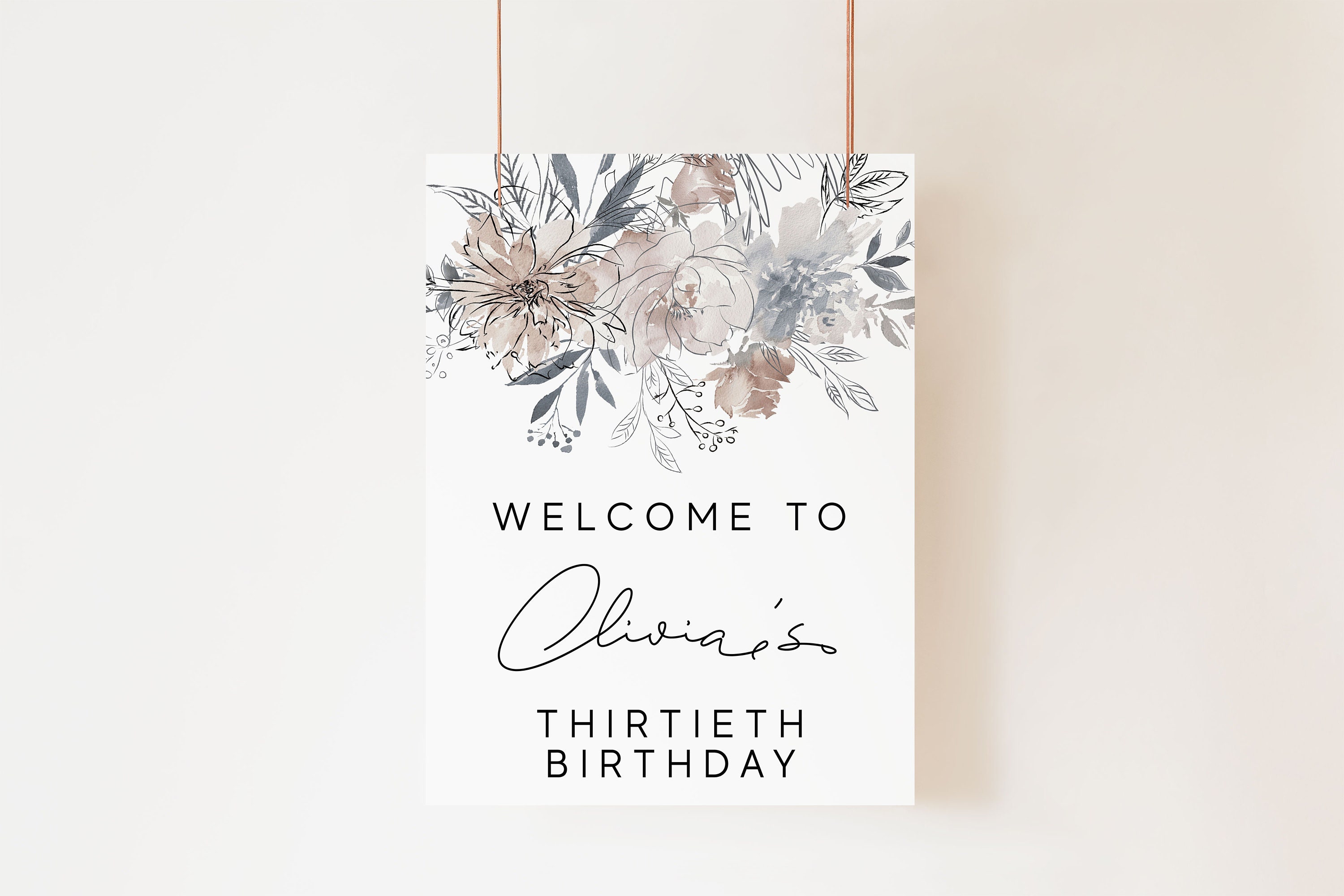 Editable Birthday Welcome Sign Birthday Welcome Poster INSTANT - Etsy ...