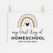 Editable First Day of Homeschool Sign, Printable Rainbow Homeschooling ...