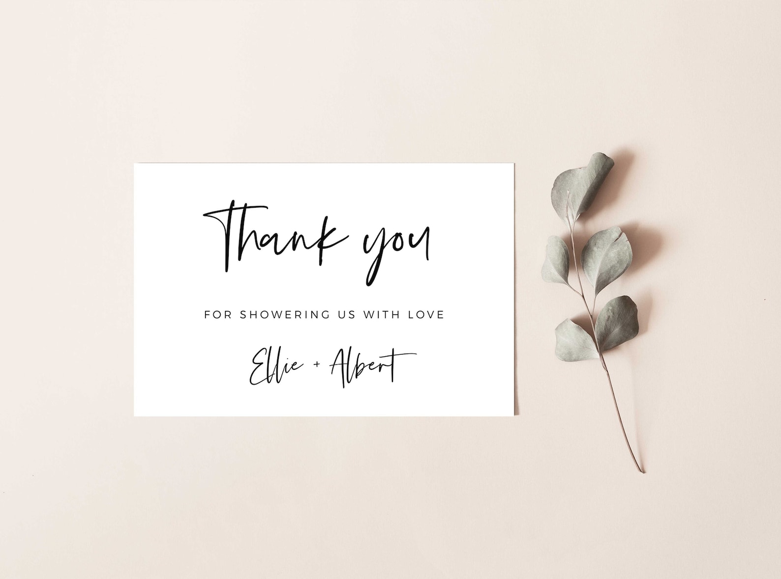 Simple Thank You Card INSTANT DOWNLOAD Personalised Thank You Note ...
