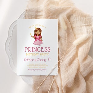 Editable Princess Invitation Template, Instant Download Printable ...