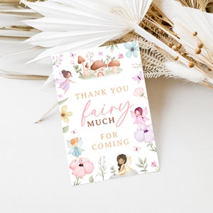 Fairy Thank You Card, Editable Printable Enchanted Princess Whimsical ...