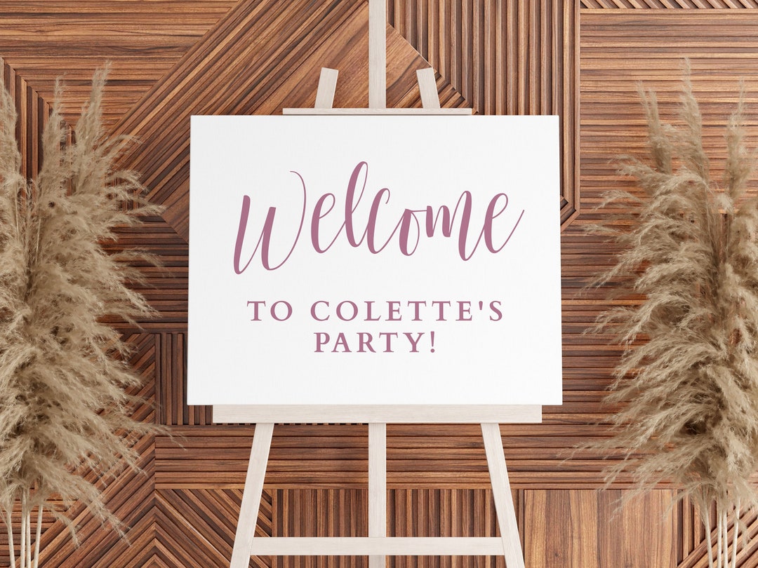Editable Birthday Welcome Sign Template, Printable Instant Download ...