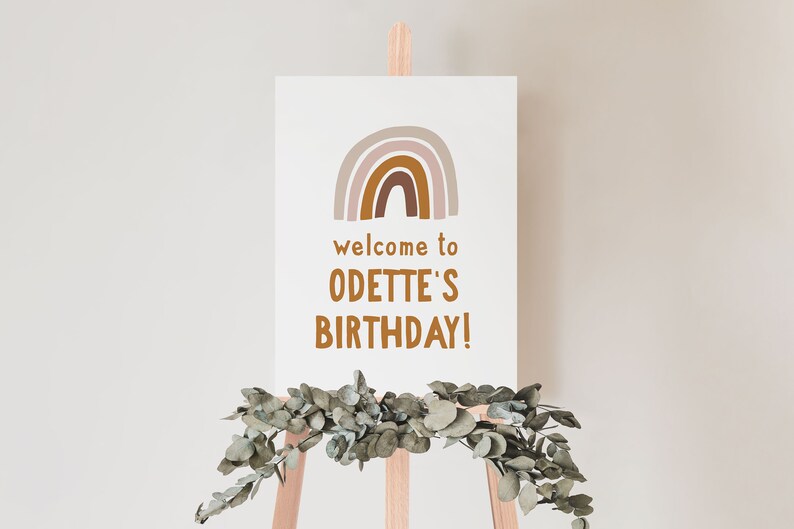 Rainbow Welcome Sign Rainbow Baby Shower Welcome Poster - Etsy Australia