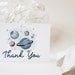Editable Space Birthday Thank You Card Astronaut Planets to the Moon ...