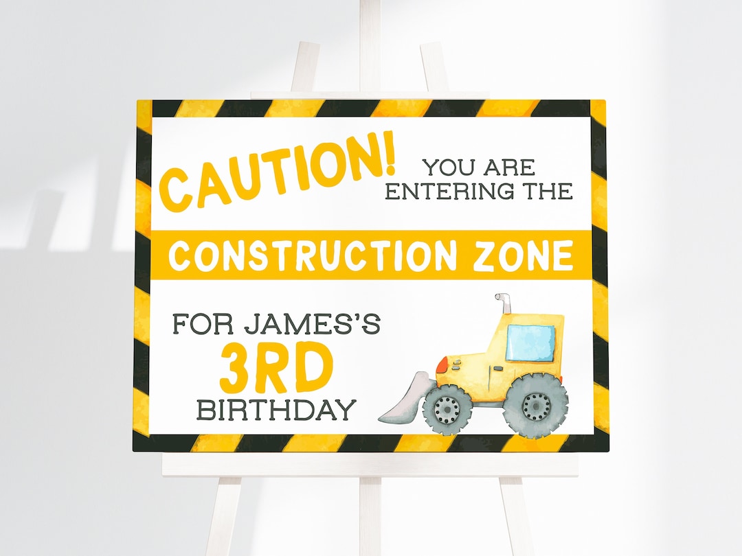 Construction Birthday Yard Sign, Construction Party, Construction ...