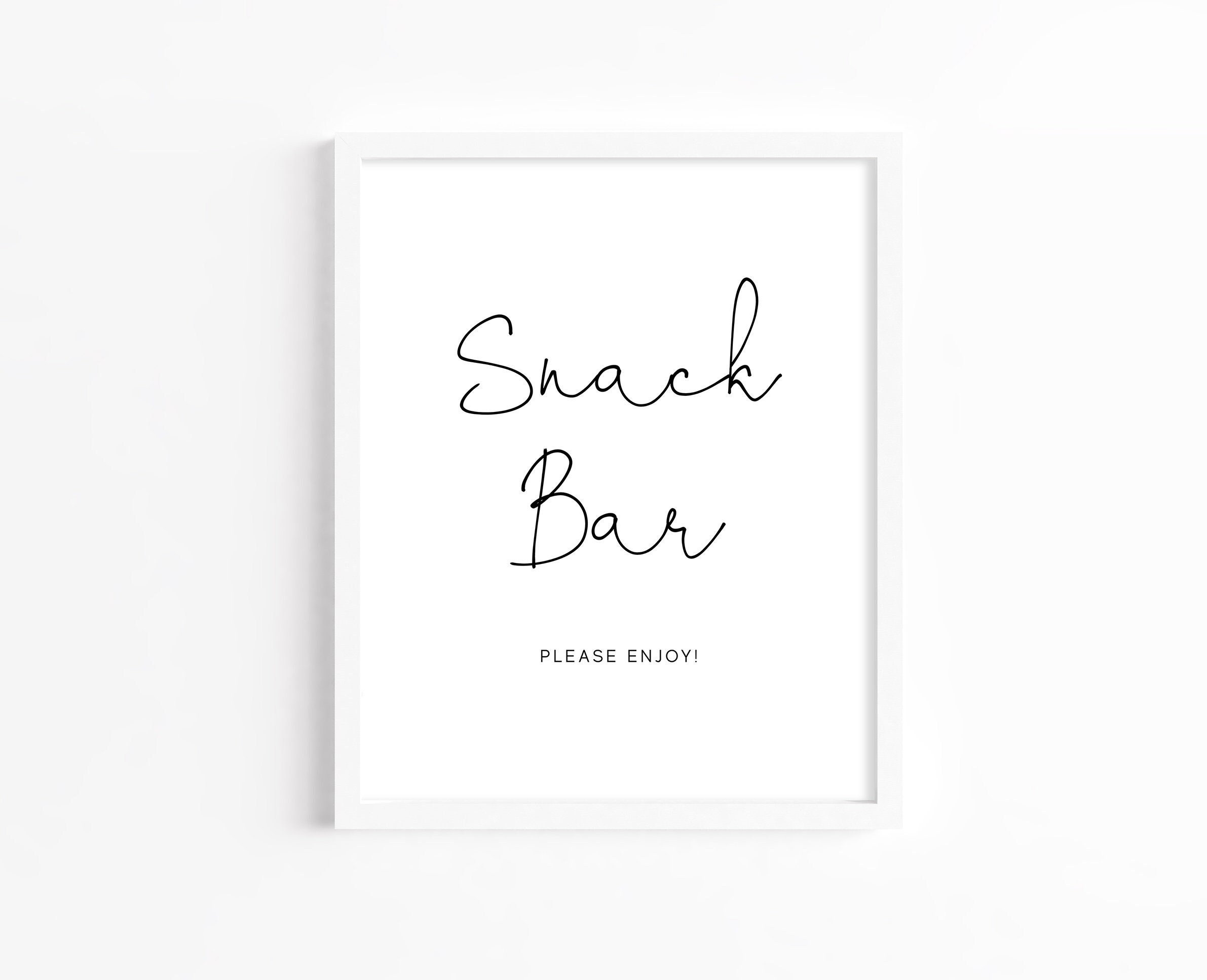 Snack Bar Sign INSTANT DOWNLOAD Take a Treat Baby Shower Sign Favor ...
