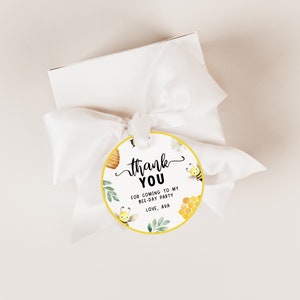 Bumble Bee Thank You Tag, Editable Template Printable Download Birthday ...