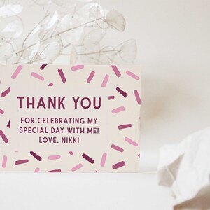 Sprinkle Thank You Card INSTANT DOWNLOAD Personalised Thank You Note ...