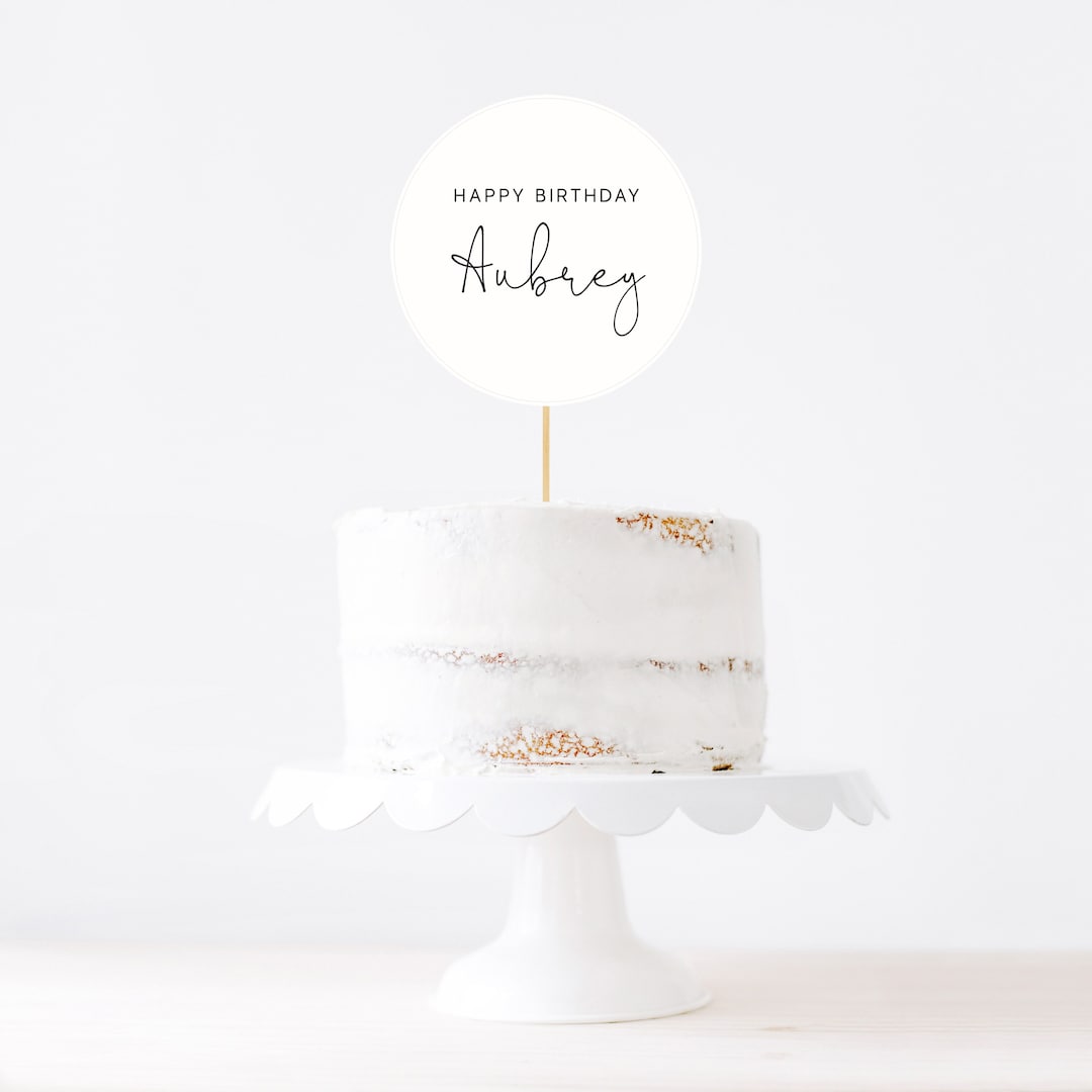 Editable Cake Toppers, Simple Printable Cake Topper Template, Instant ...