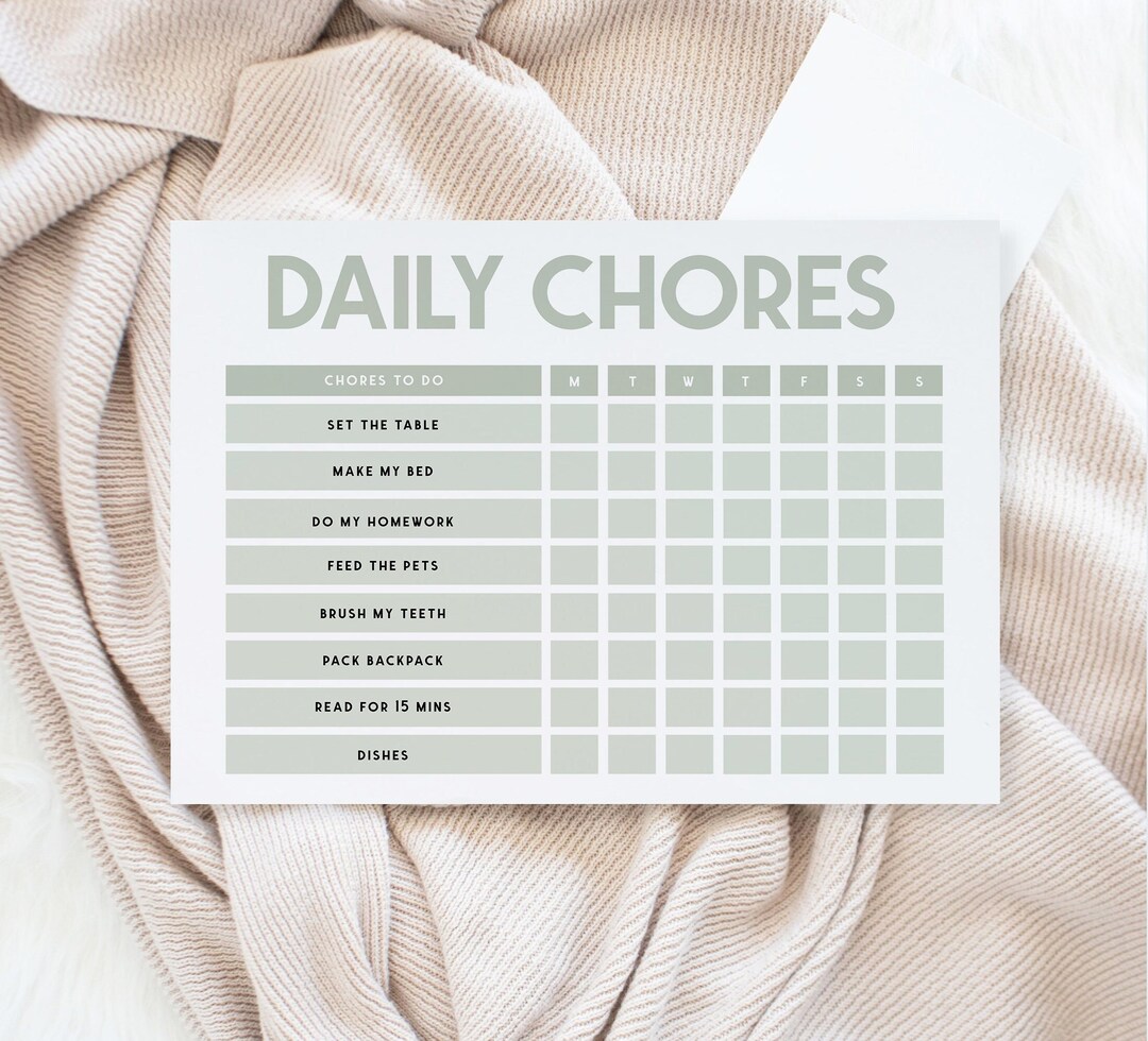 Kids Rewards Chart, Modern Fun Editable Printable Instant Download ...
